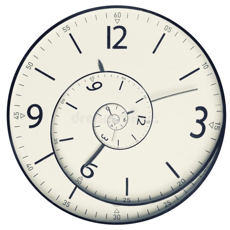 Twisted Clock Face. Time Concept Stock Image - Image of detail ...