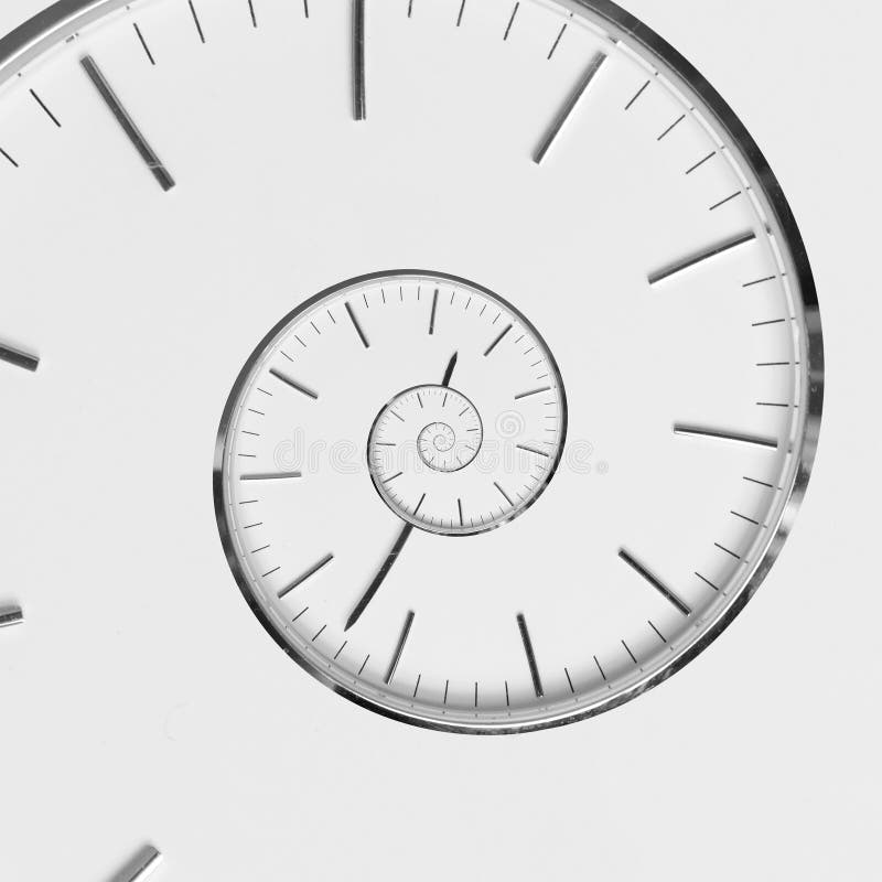 Twisted Clock Face. Time Concept Stock Image - Image of surreal, spiral ...