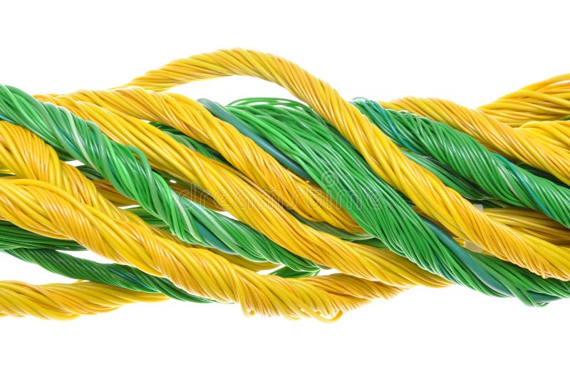 Twisted computer cables stock photo. Image of date, color - 29528150