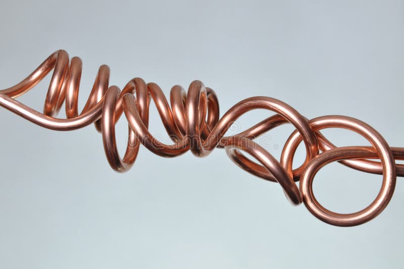 Twisted Copper Wire On White Background Stock Photo - Image of concept ...
