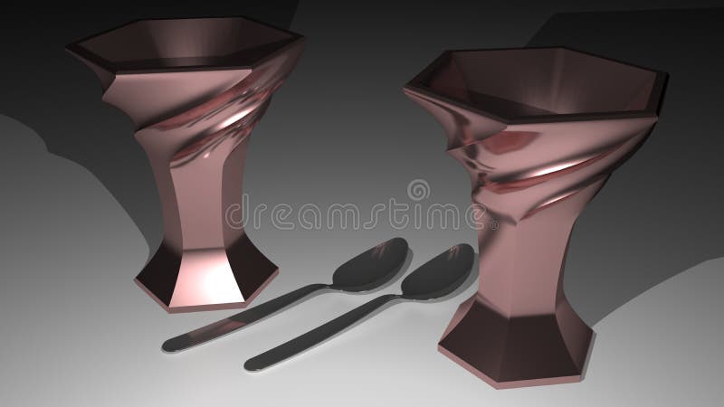 Twisted cups stock illustration. Illustration of lines - 58456740