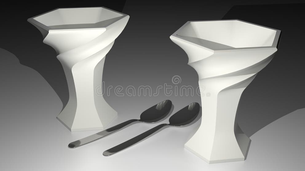 Twisted cups stock illustration. Illustration of stylish - 58456750