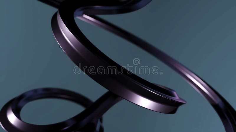Twisted 3d Line with Rotating Bends. Design. Twisted Thin Line with ...