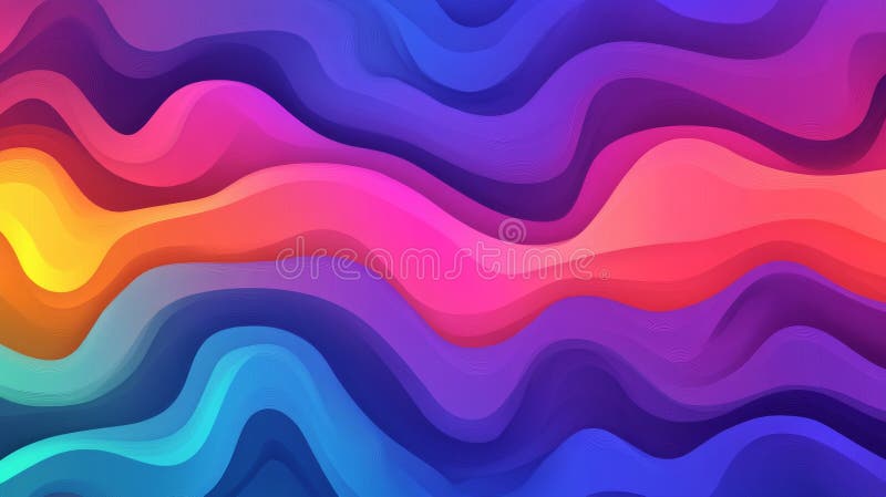 Twisted Design Featuring a Multicolored Rainbow Wave with a Closeup of ...