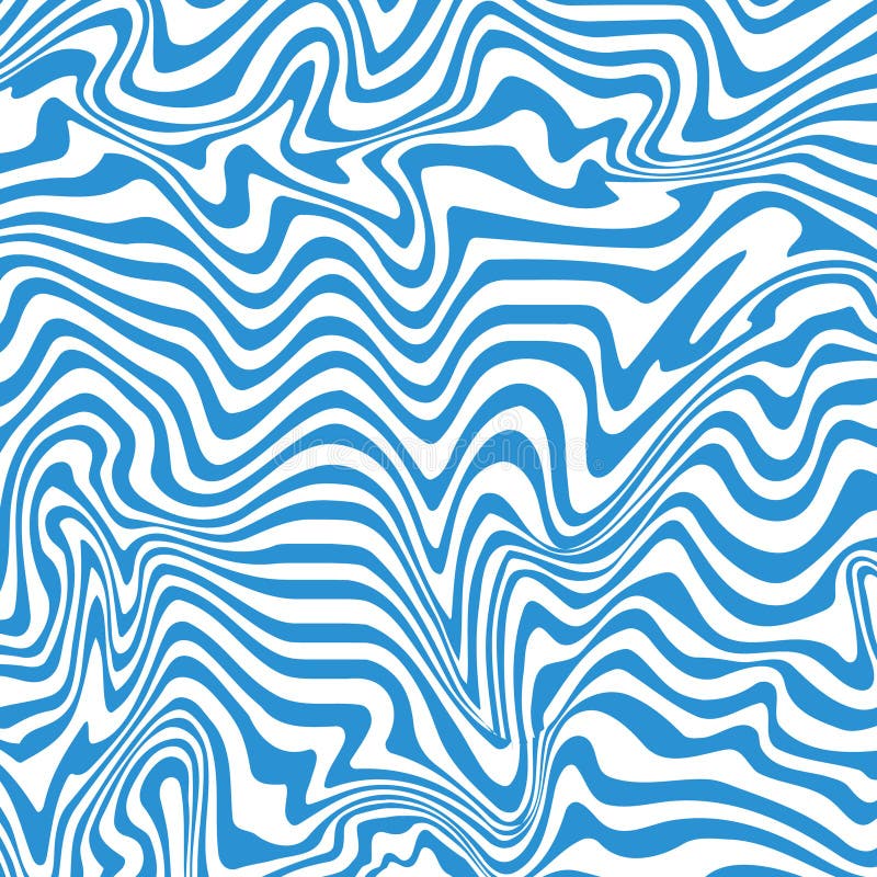 Twisted Distorted Blue Texture. Wavy Lines Abstract Background. Trendy ...