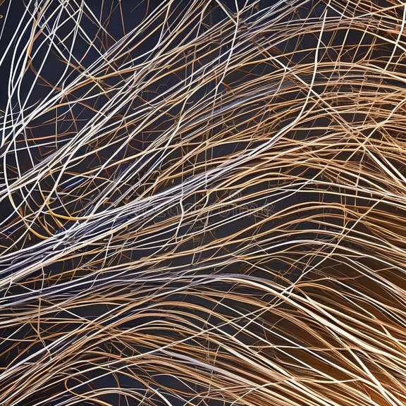 A Twisted and Distorted Texture with Tangled Wires and Distorted Metal4 ...