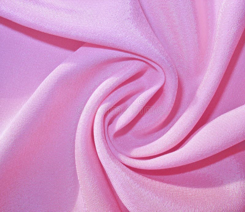 Twisted Dull Pale Pink Fabric Stock Photo - Image of closeup, wave ...
