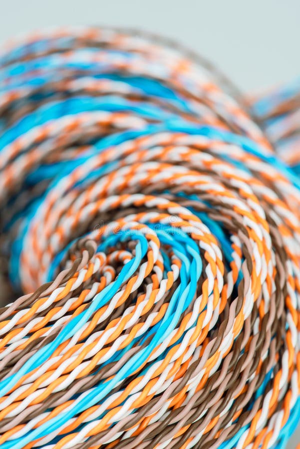 Twisted Electric Cable Wire Stock Image - Image of computer, bunch ...
