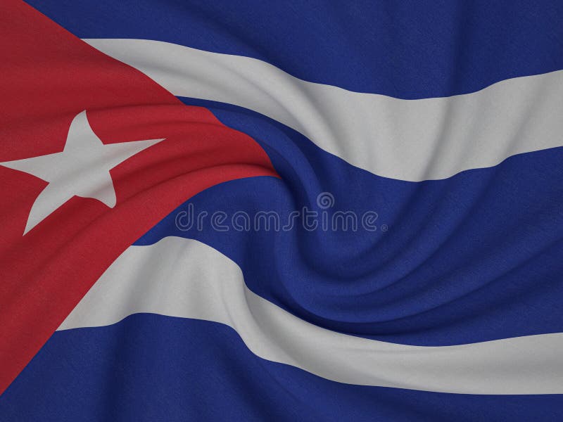 Twisted fabric Cuba flag stock illustration. Illustration of america ...