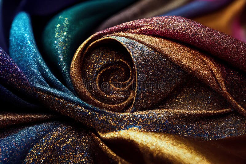 Twisted Fabric Multiple Sequined Fabrics Generative AI Stock ...