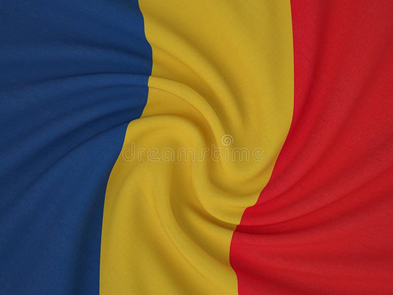 Twisted Fabric Romania Flag Stock Illustration - Illustration of ...