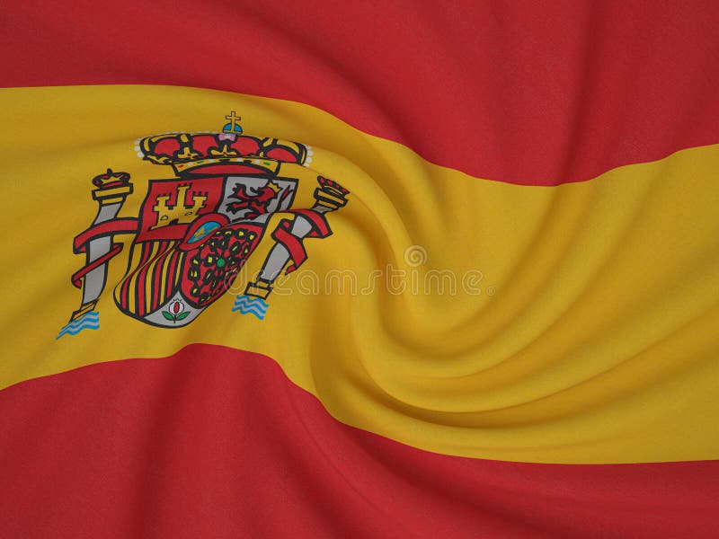 Twisted fabric Spain flag stock illustration. Illustration of spain ...