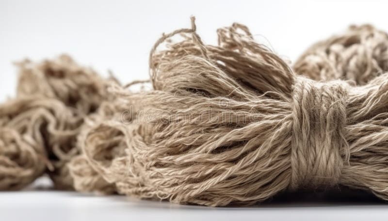 Twisted Fiber Ball of Wool Tied Up with Rough Sisal Generated by AI ...