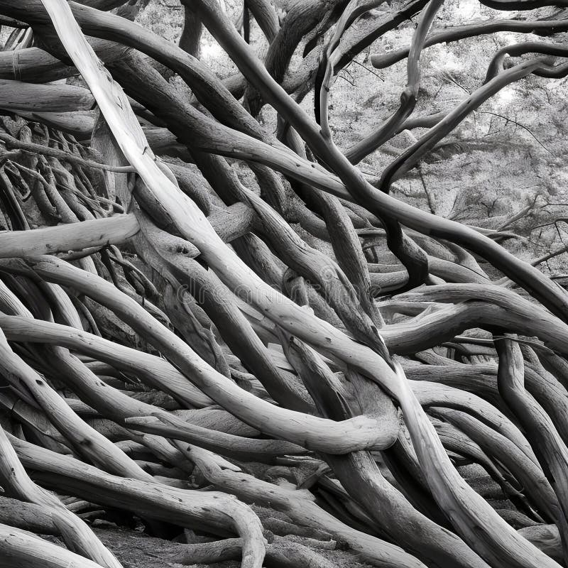 A Twisted and Gnarled Texture with Twisted Branches and Roots4 ...