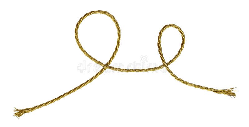 Twisted Golden Metallic Rope Stock Image - Image of gold, aiguillette ...