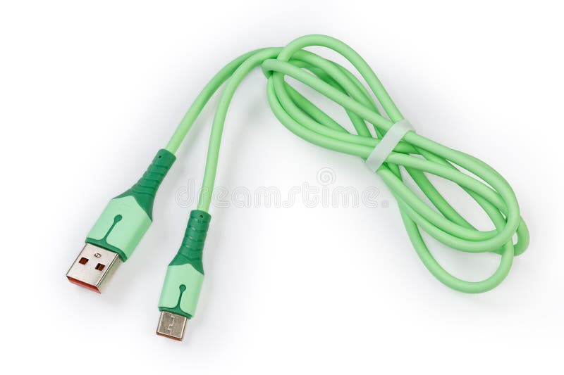 Twisted Green Cable Usb Type C Stock Photos - Free & Royalty-Free Stock ...