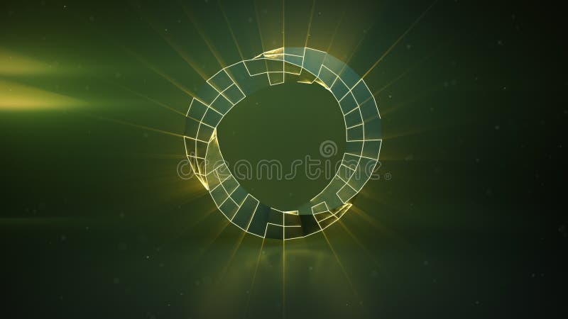 Twisted Green Ring Shape 3D Rendering Stock Illustration - Illustration ...
