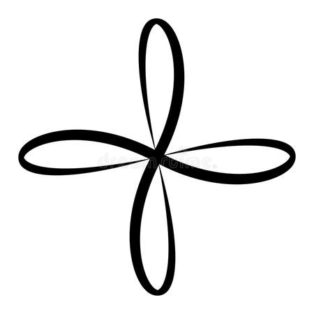 Twisted Harmony, Abstract Black Knot Symbol Double Infinity Stock ...