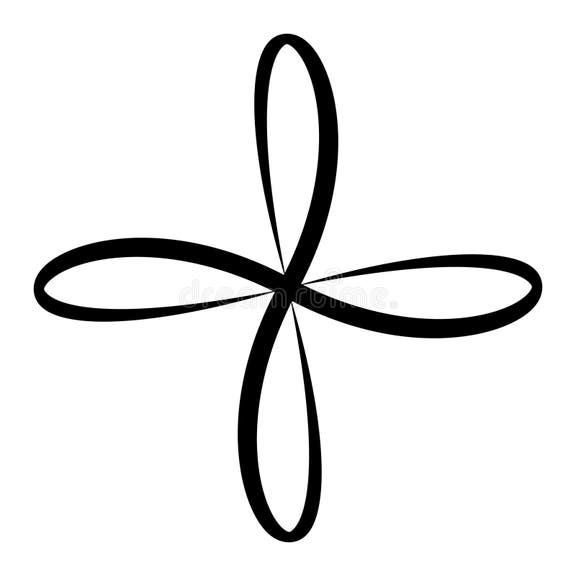 Twisted Harmony, Abstract Black Knot Symbol Double Infinity Stock ...