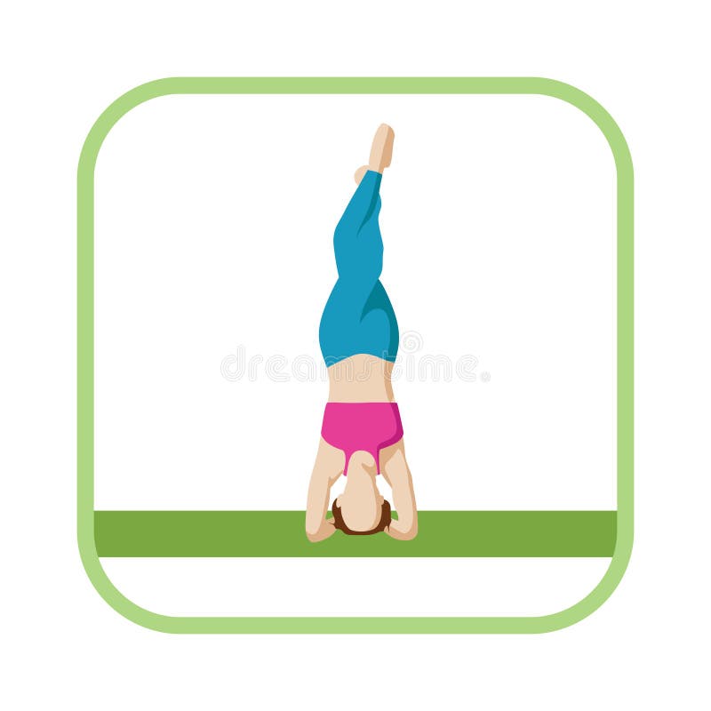 Headstand Pose Stock Illustrations – 578 Headstand Pose Stock ...