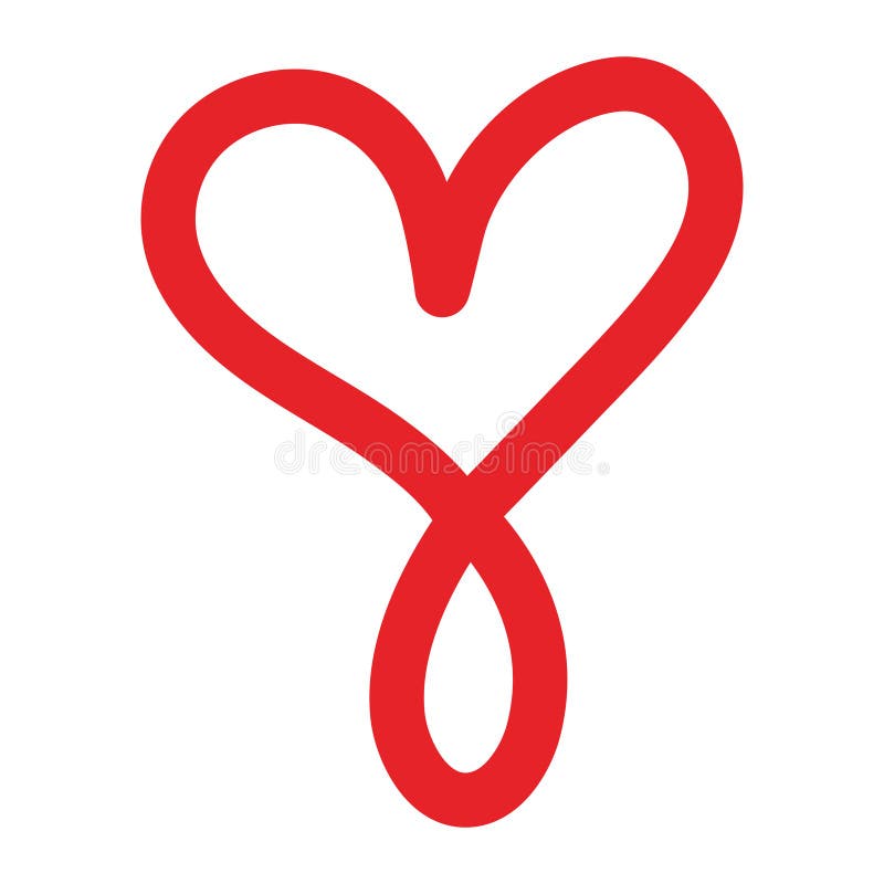 Twisted heart icon stock illustration. Illustration of sweet - 357574336