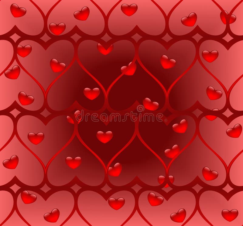 Twisted Heart (seamless Pattern) Stock Vector - Illustration of lattice ...