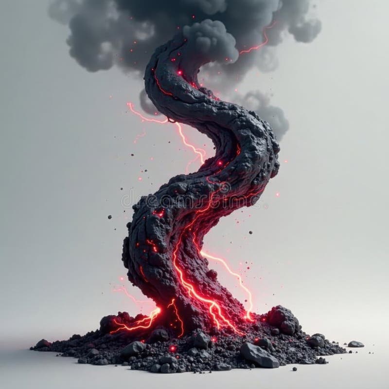 Twisted Iron Lightning, Ground Scorched Black, Destructive, Hot, Ground ...