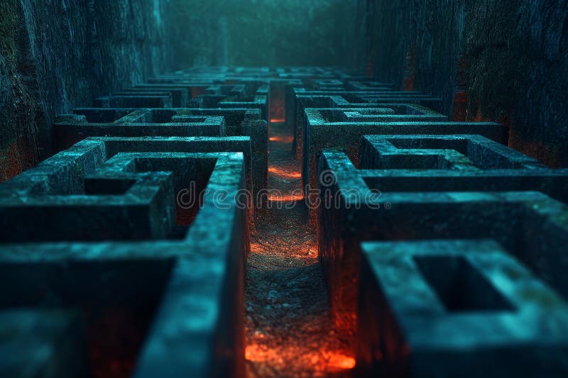 Twisted Labyrinth of Peril stock photo. Image of hazardous - 310522920