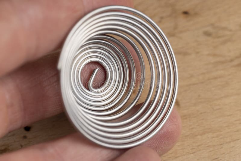 Twisted Like a Spring Solder for Repair Work with Soldering Stock Image ...