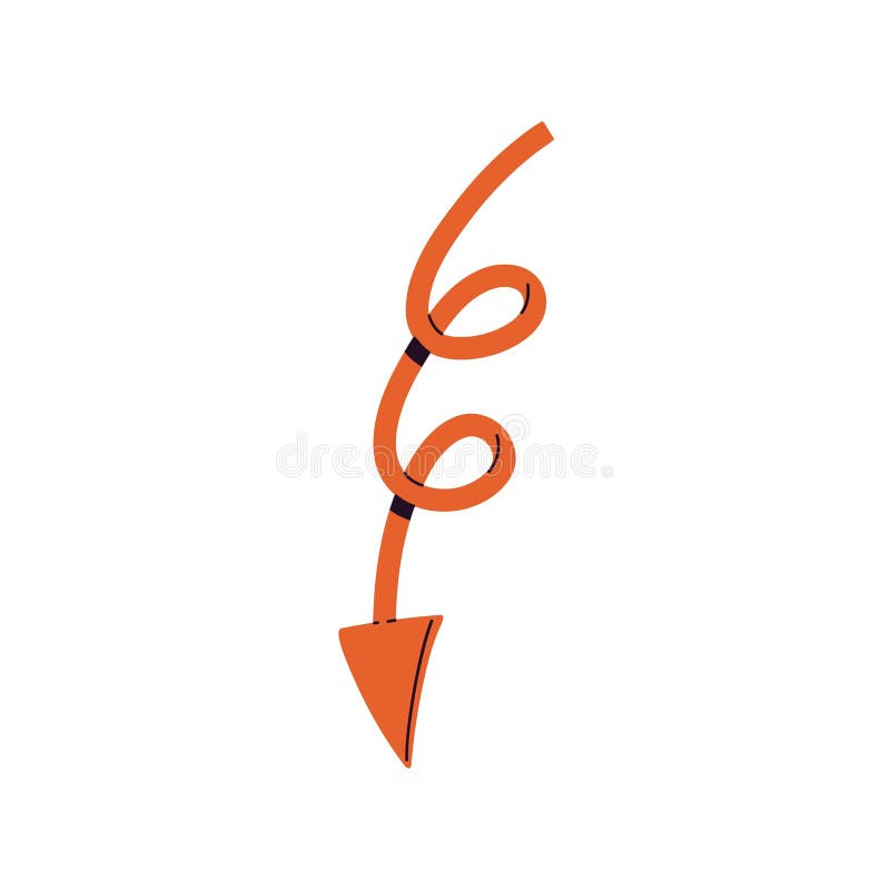 Curved Arrow Pointing Down