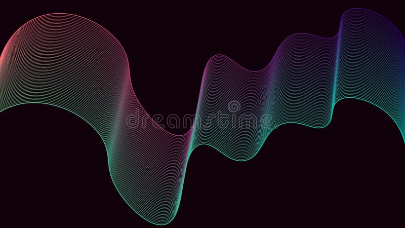 Twisted Lines. Vector Abstract Background with Colored Lines ...