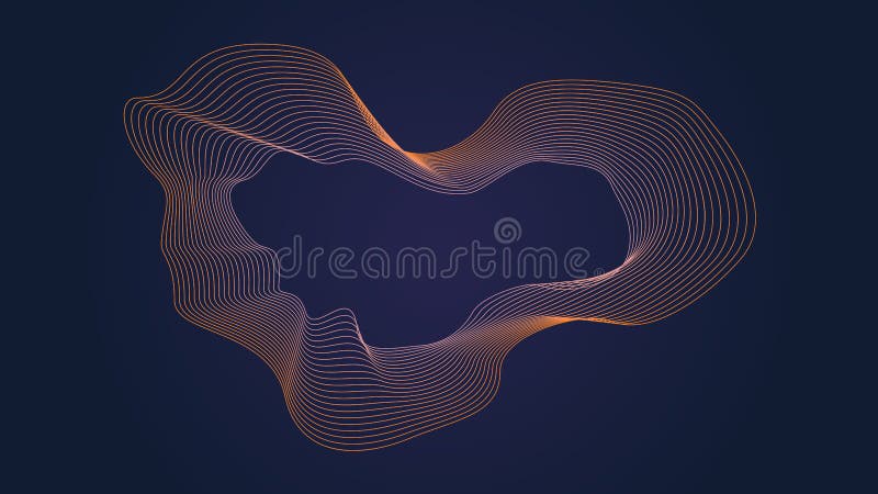 Twisted Lines. Vector Abstract Background with Colored Lines ...