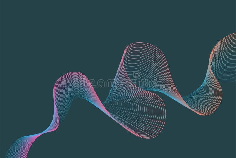Twisted Lines. Vector Abstract Background with Colored Lines ...