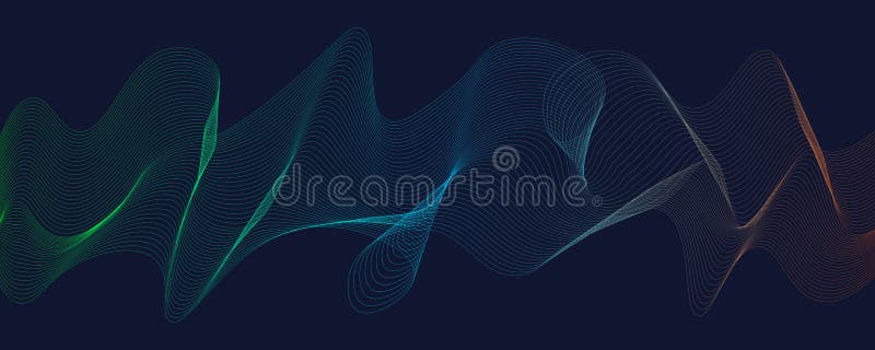 Twisted Lines. Vector Abstract Background with Colored Lines ...