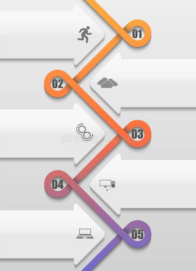 Twisted into a Loop Pattern Timeline Infographic Stock Vector ...