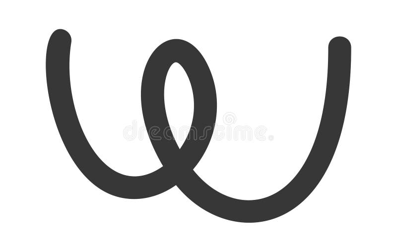 Twisted Loopy Line Doodle Decoration Stock Illustration - Illustration ...