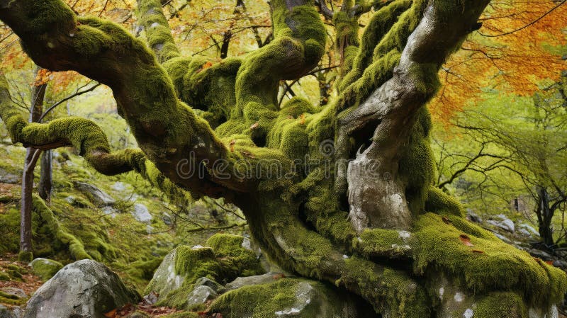 Twisted maple tree trunk stock image. Image of greenery - 327554921