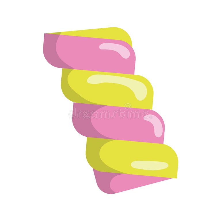 Twisted Marshmallow Candy. Vector Stock Vector - Illustration of flavor ...