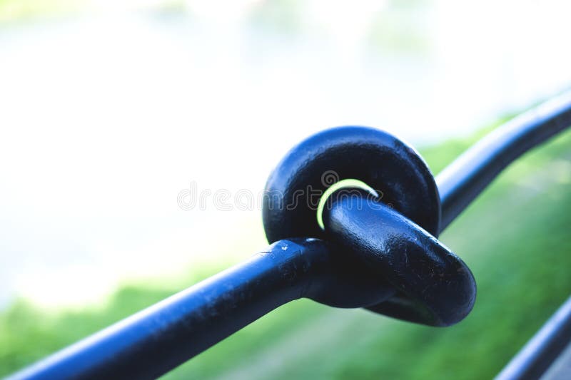 Metal into a loop stock image. Image of background, rope - 381349905