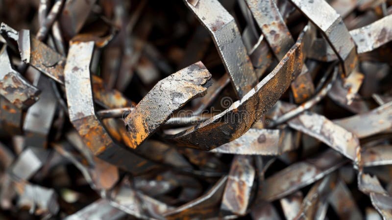 A Twisted Metal Rod with Sharp Angles and Jagged Edges Creating a ...