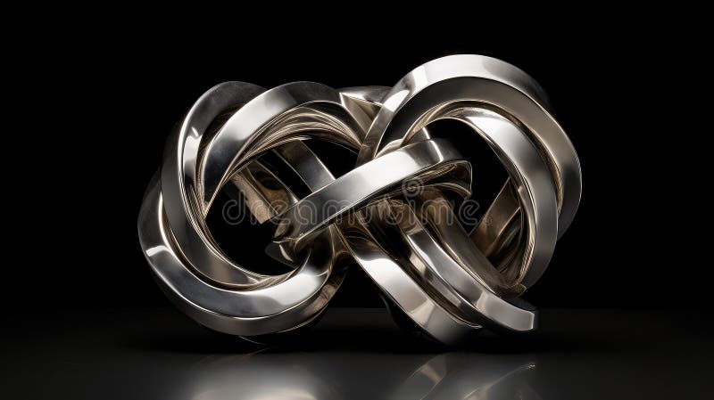 Twisted metal shapes stock illustration. Illustration of sheen - 368341303