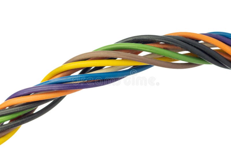Twisted Multi-colored Electrical Wires Stock Photo - Image of precision ...
