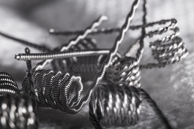 Twisted Multi Strand Vaping Coils Example. Stock Image - Image of ...