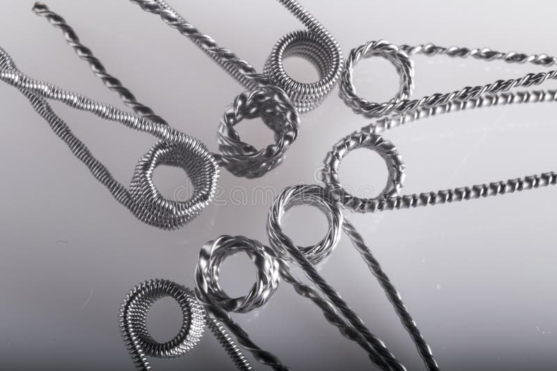 Twisted Multi Strand Vaping Coils Example. Stock Photo - Image of ...