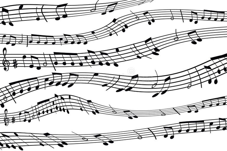 Twisted Musical Notes Template. Illustration Stock Illustration ...