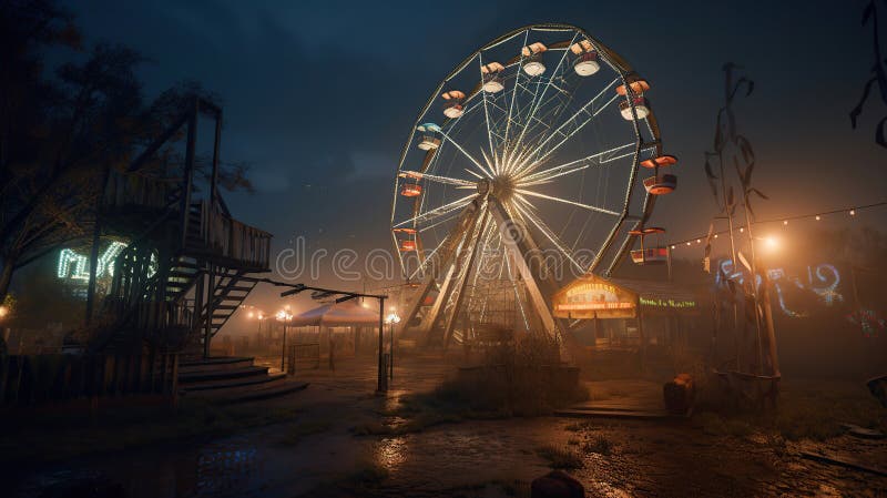 Creepy Fairground Stock Illustrations – 29 Creepy Fairground Stock ...