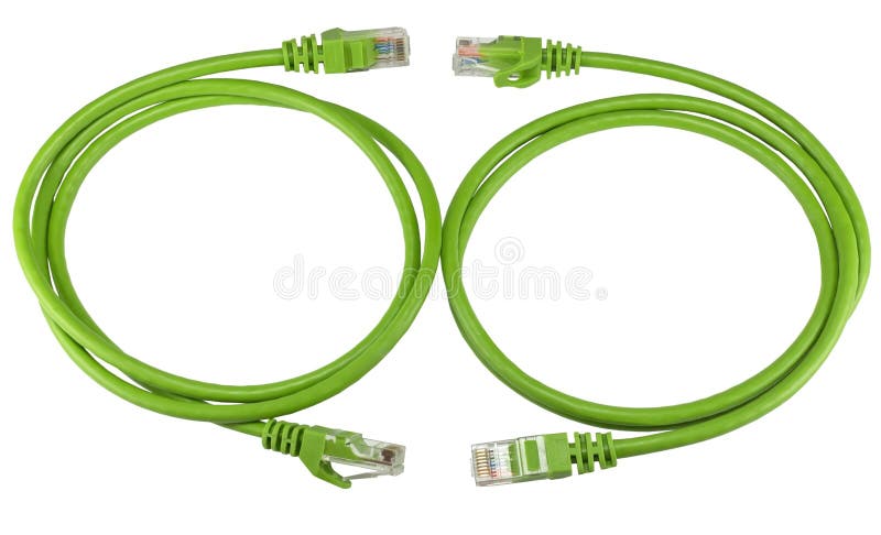 Twisted Pair Green Network Cable Stock Image - Image of cable ...