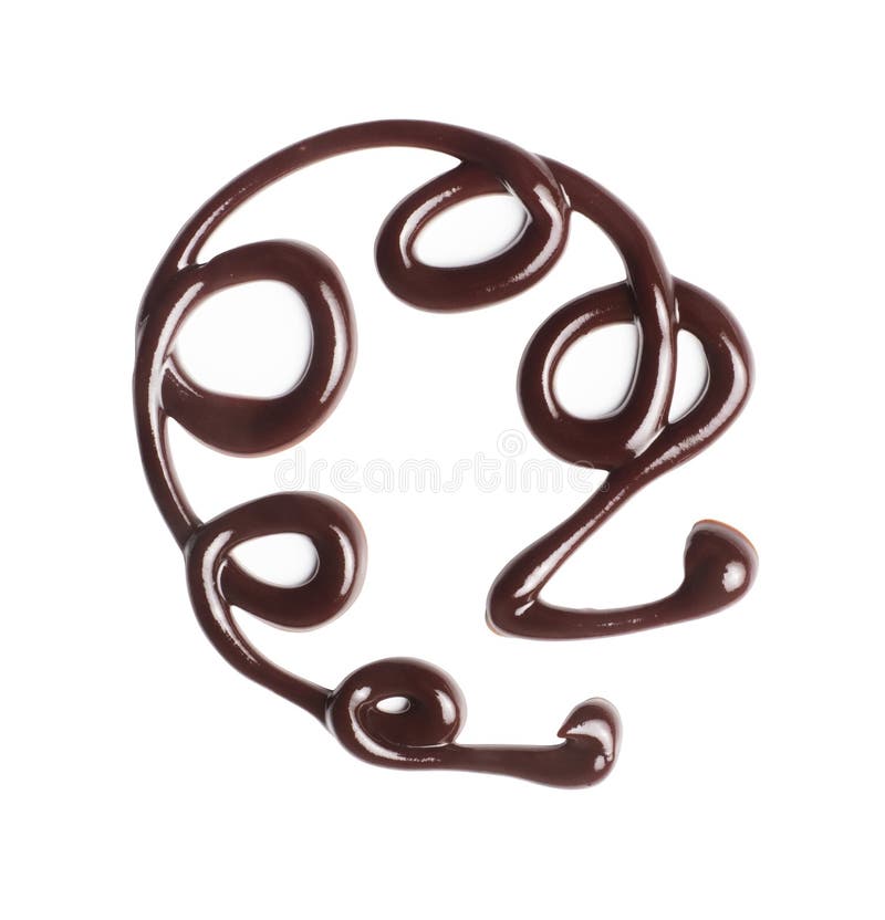 Twisted Pattern Drawn with Hot Melted Chocolate Close Up Stock Image ...