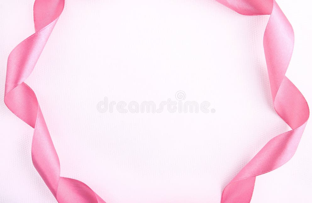 Twisted Pink Ribbon Making Frame Stock Image - Image of tissue, circle ...