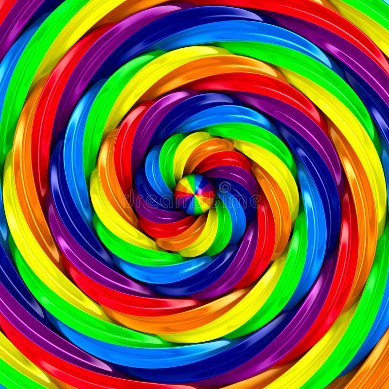 Rainbow Ring Scales Seamless Pattern Stock Illustration - Illustration ...
